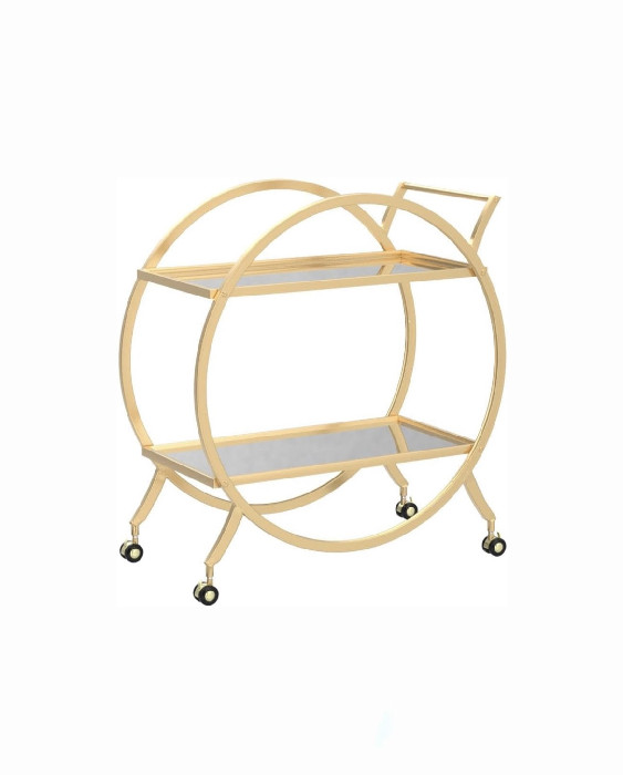 Gold Round Bar Cart :: Classy Elegant Events